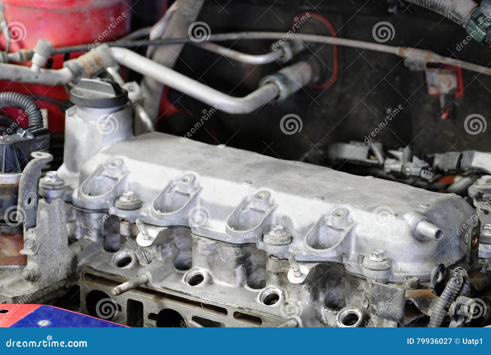 Car engine compartment stock image. Image of auto, service - 79936027