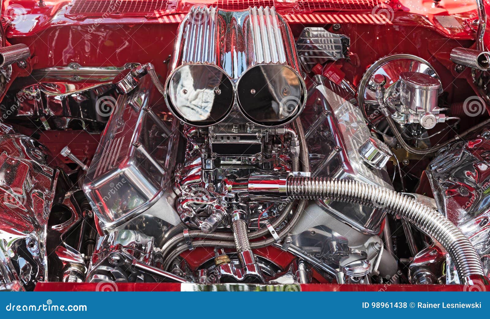 Car Engine, Concept of Modern Automobile Motor with Chrome, Editorial ...