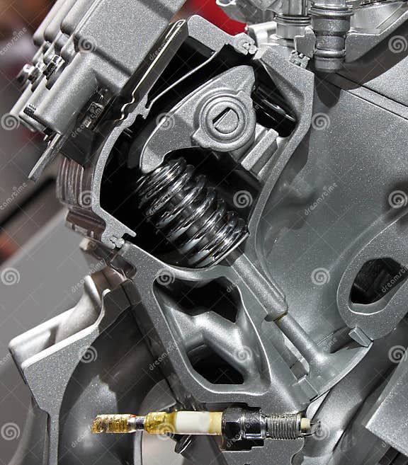 Car Engine Cut-through View Stock Image - Image of vehicle, closeup ...