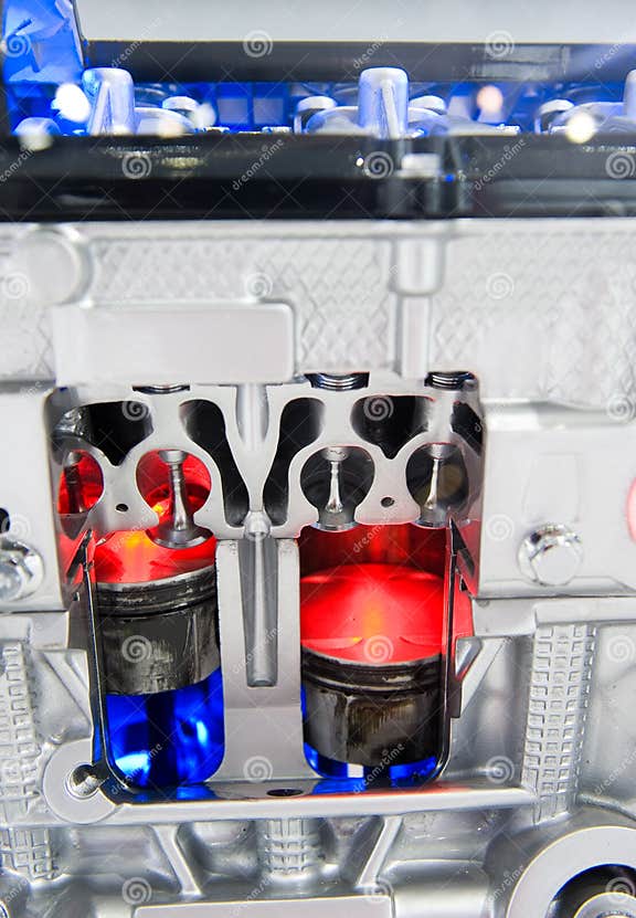 Car Engine Cut-through View Stock Image - Image of exhaust, motor: 21539613