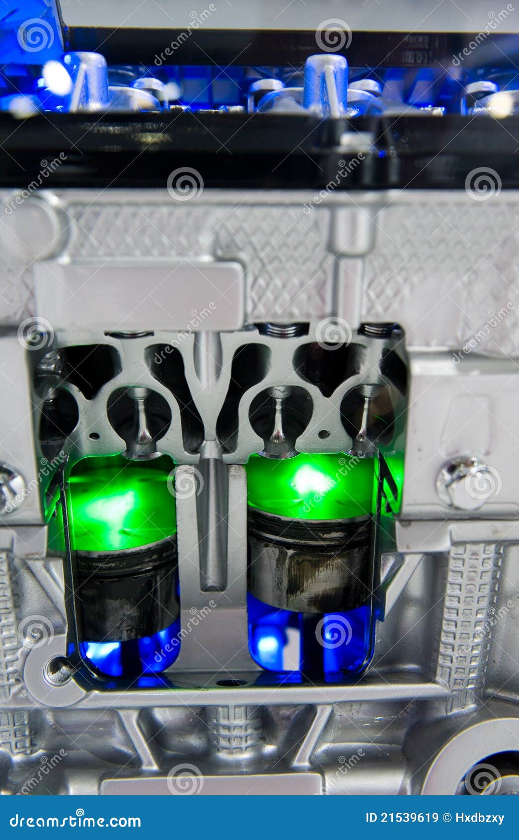 Car Engine Cut-through View Stock Image - Image of mechanical ...