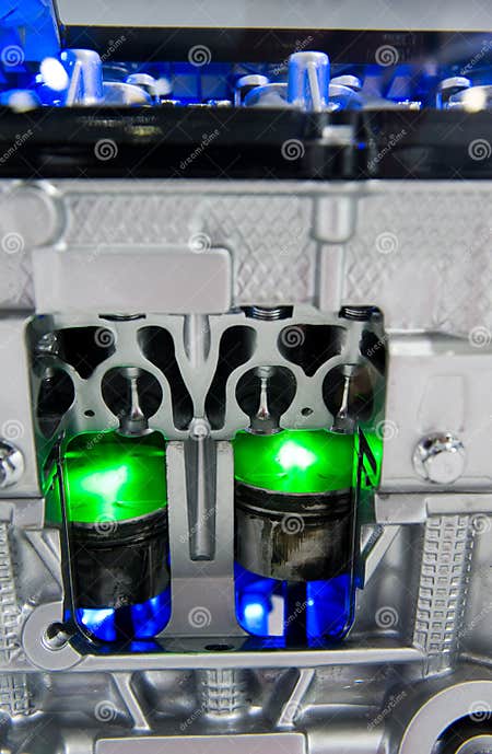 Car Engine Cut-through View Stock Image - Image of mechanical ...