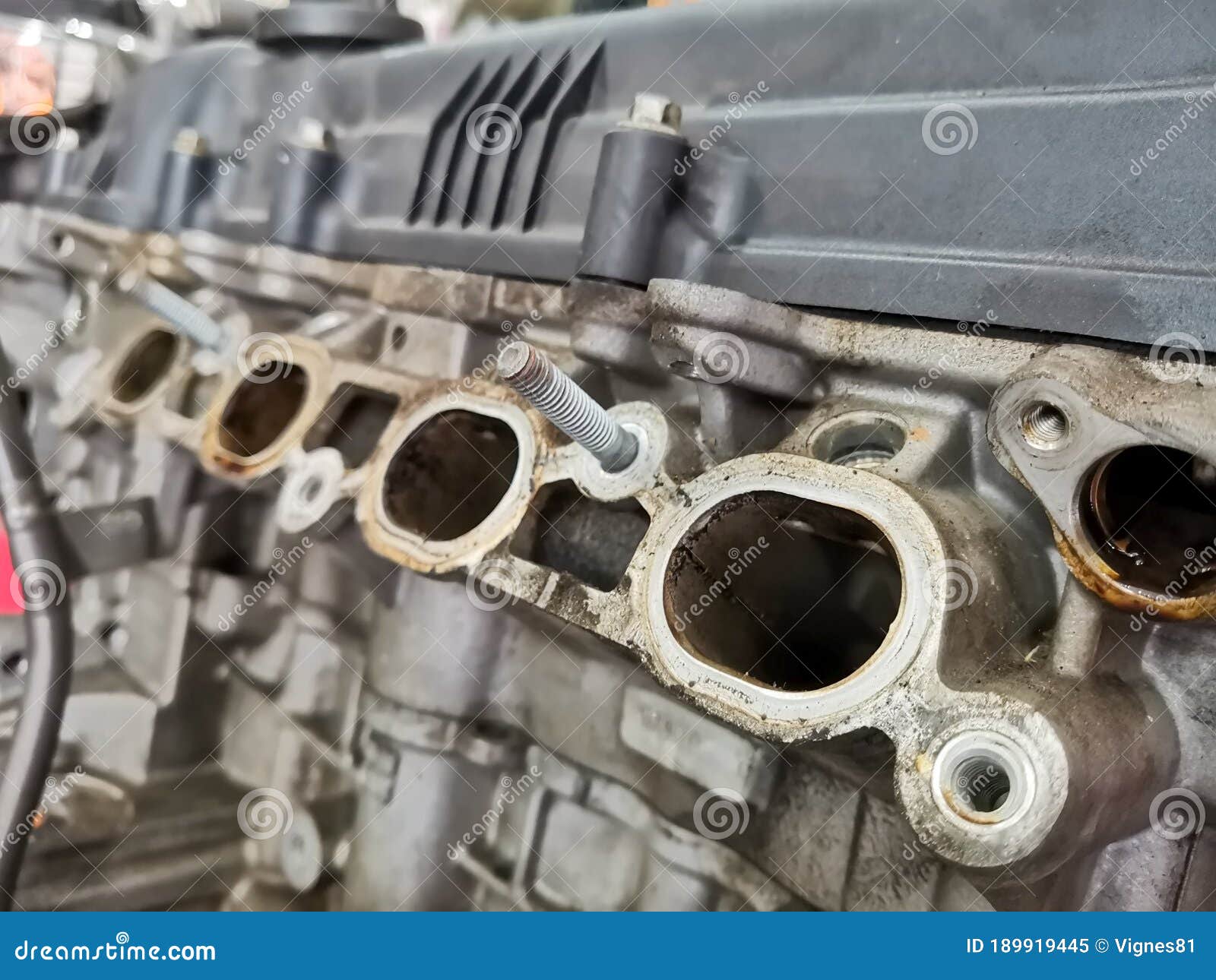 Car engine cylinder block stock image. Image of valve - 189919445