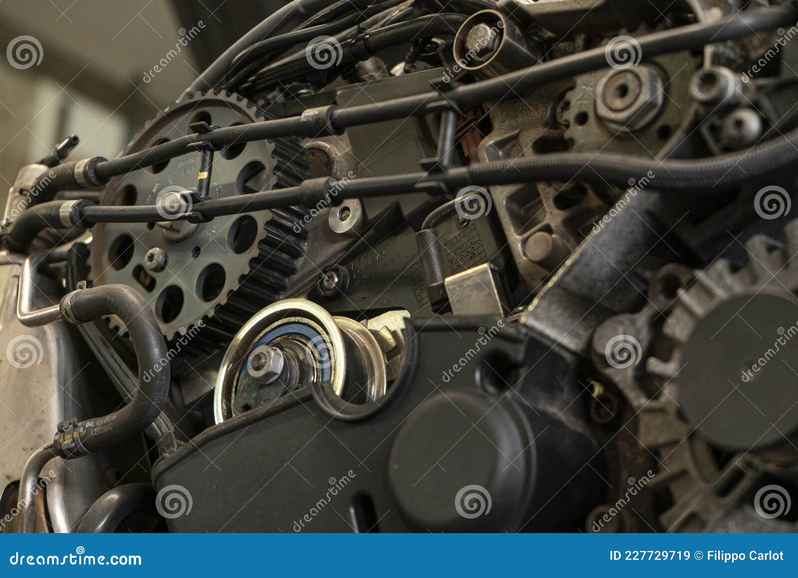 Car Engine Disassembled for Maintenance 4 Stock Image - Image of ...