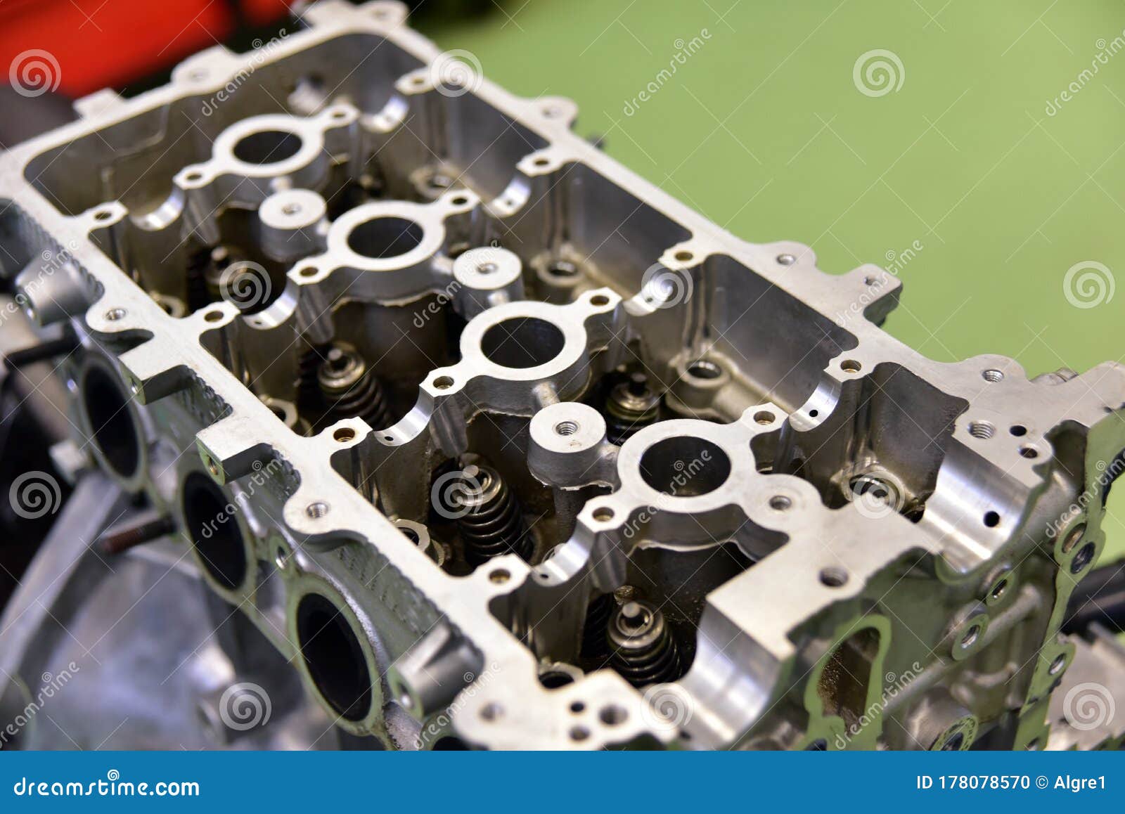 The head of the engine stock photo. Image of cylinders - 178078570