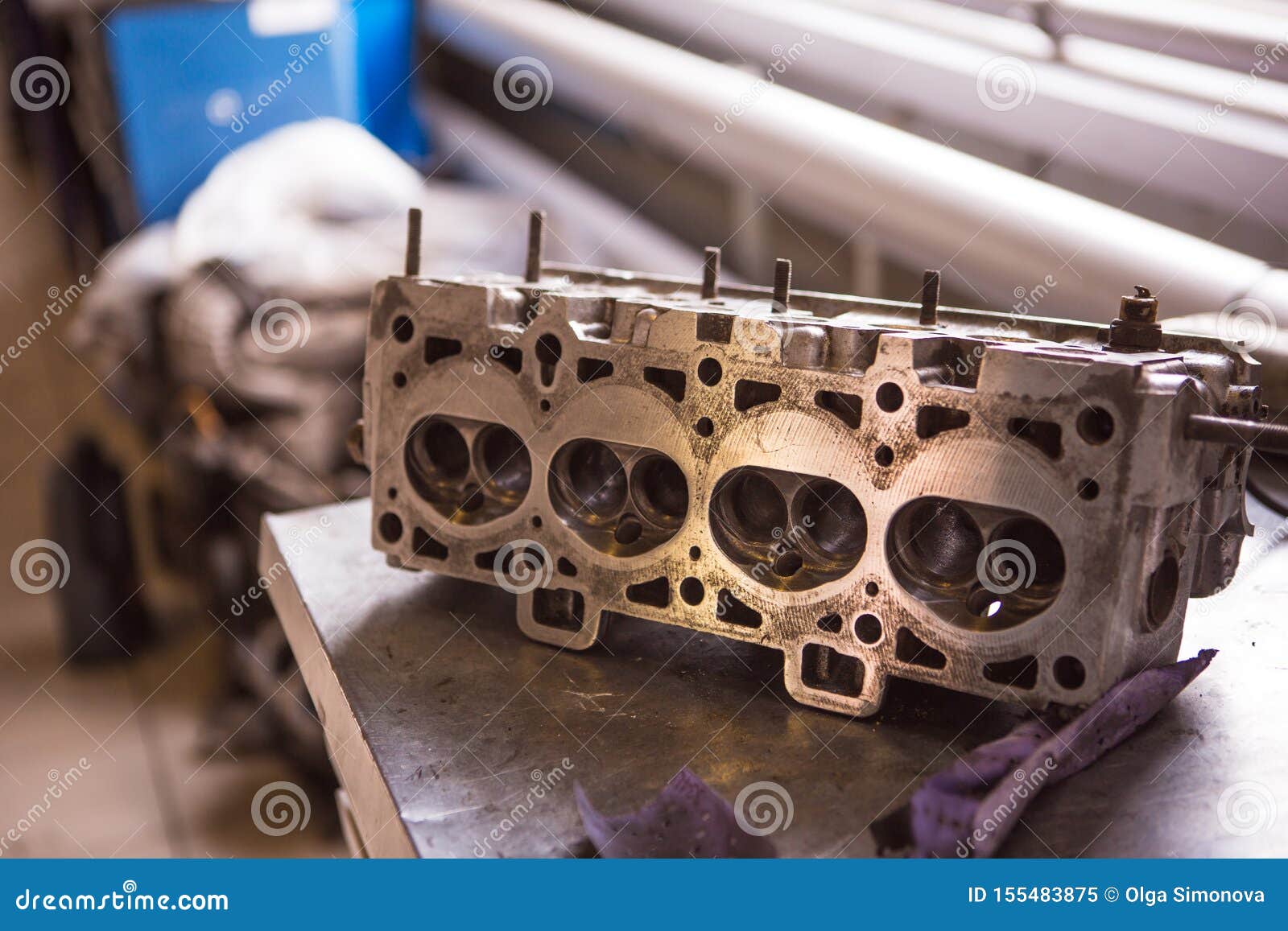 Car Engine Disassembled Separately from the Machine. Stock Image ...