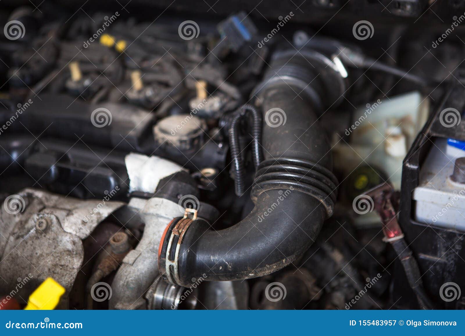 Car Engine Disassembled Separately from the Machine. Stock Image ...