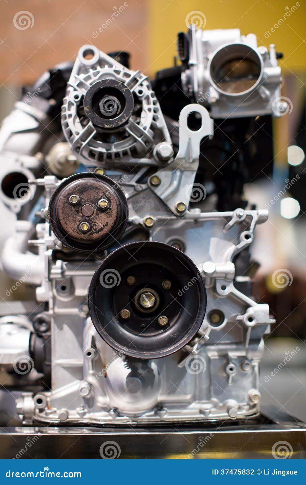 Dismantled Car Engine Under Bonnet With Dirty Details Stock Image ...