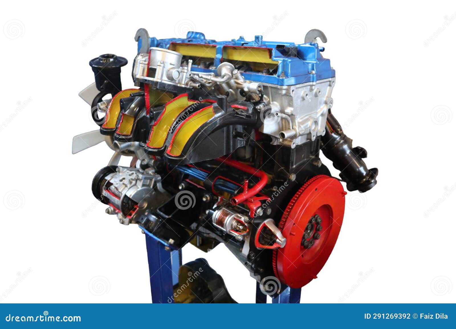 Car Engine, Gasoline Engine Isolated on White Background. Stock Photo ...