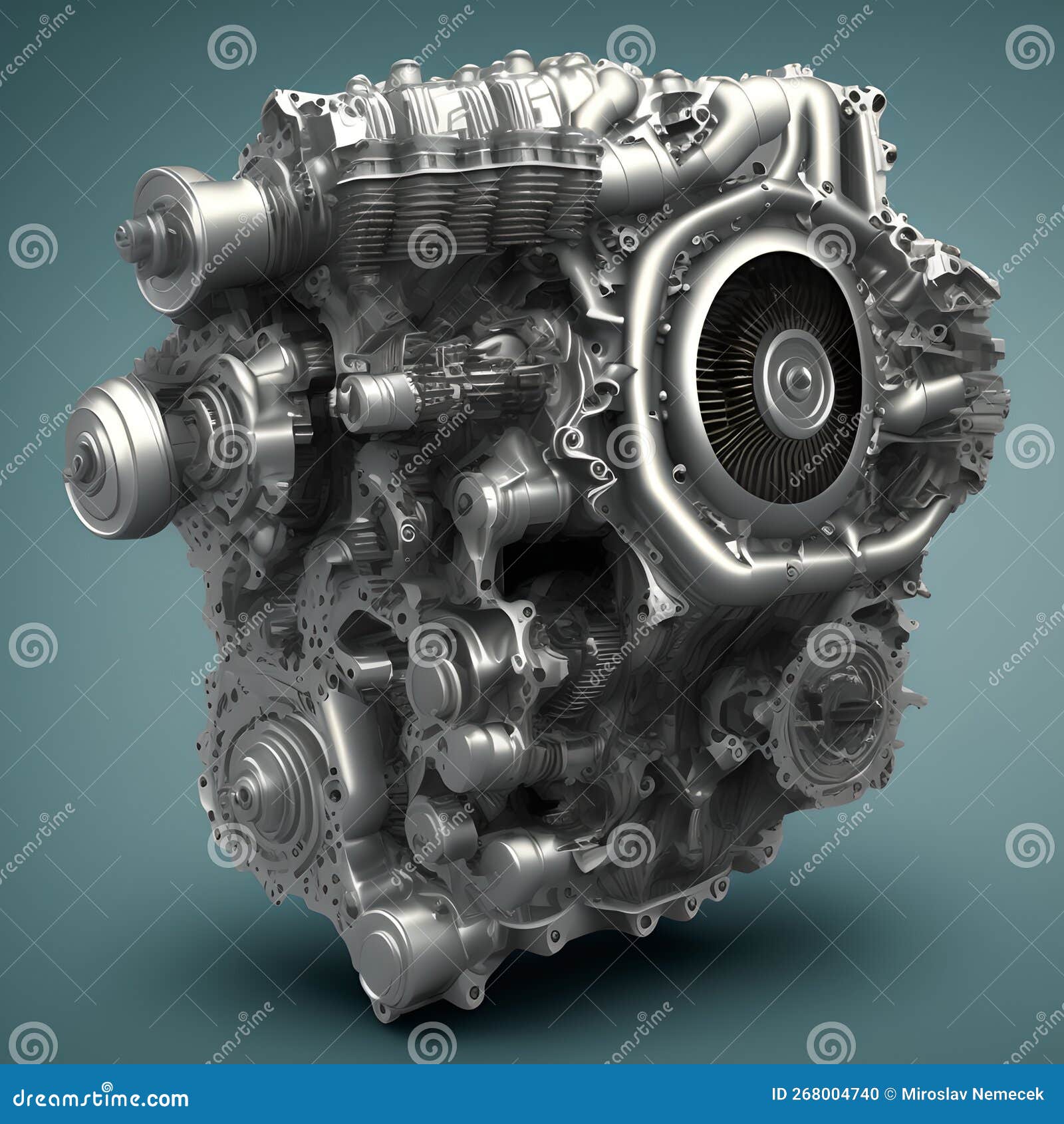 Car Engine Gearbox, Generative AI Illustration Stock Illustration ...