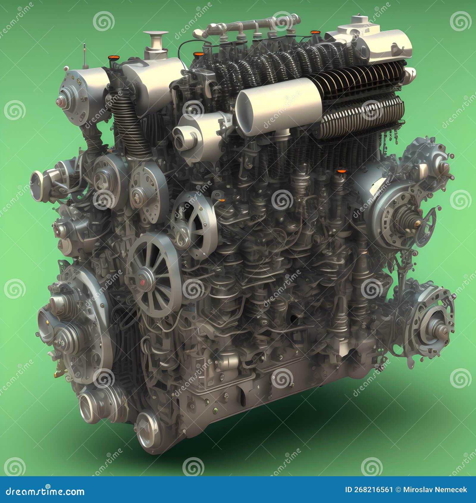 Car Engine Gearbox, Generative AI Illustration Stock Illustration ...
