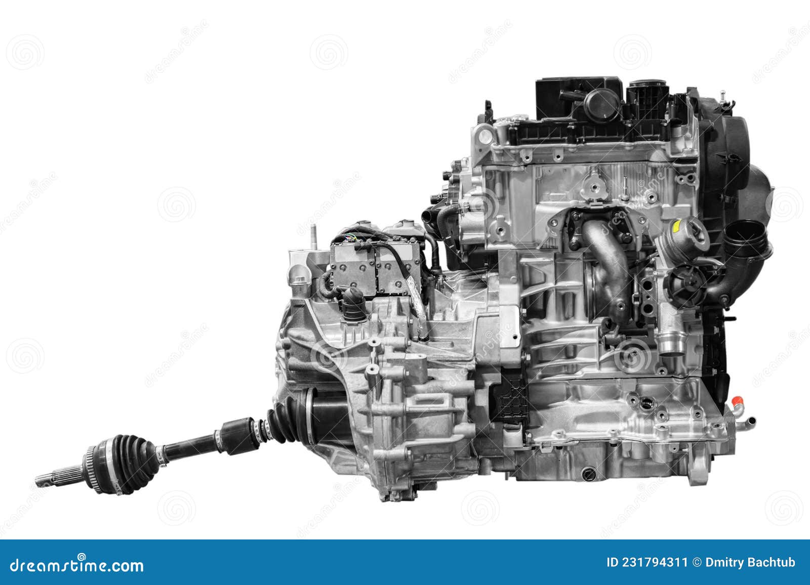 Gearbox Assembly, Spline Shaft With Bearing For Transmitting The ...