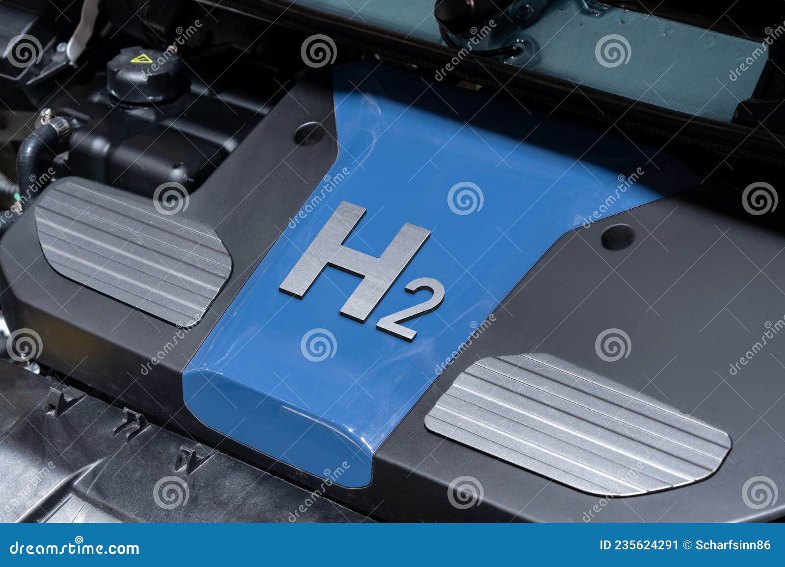 Car with the Engine on Hydrogen Fuel Stock Image - Image of ...