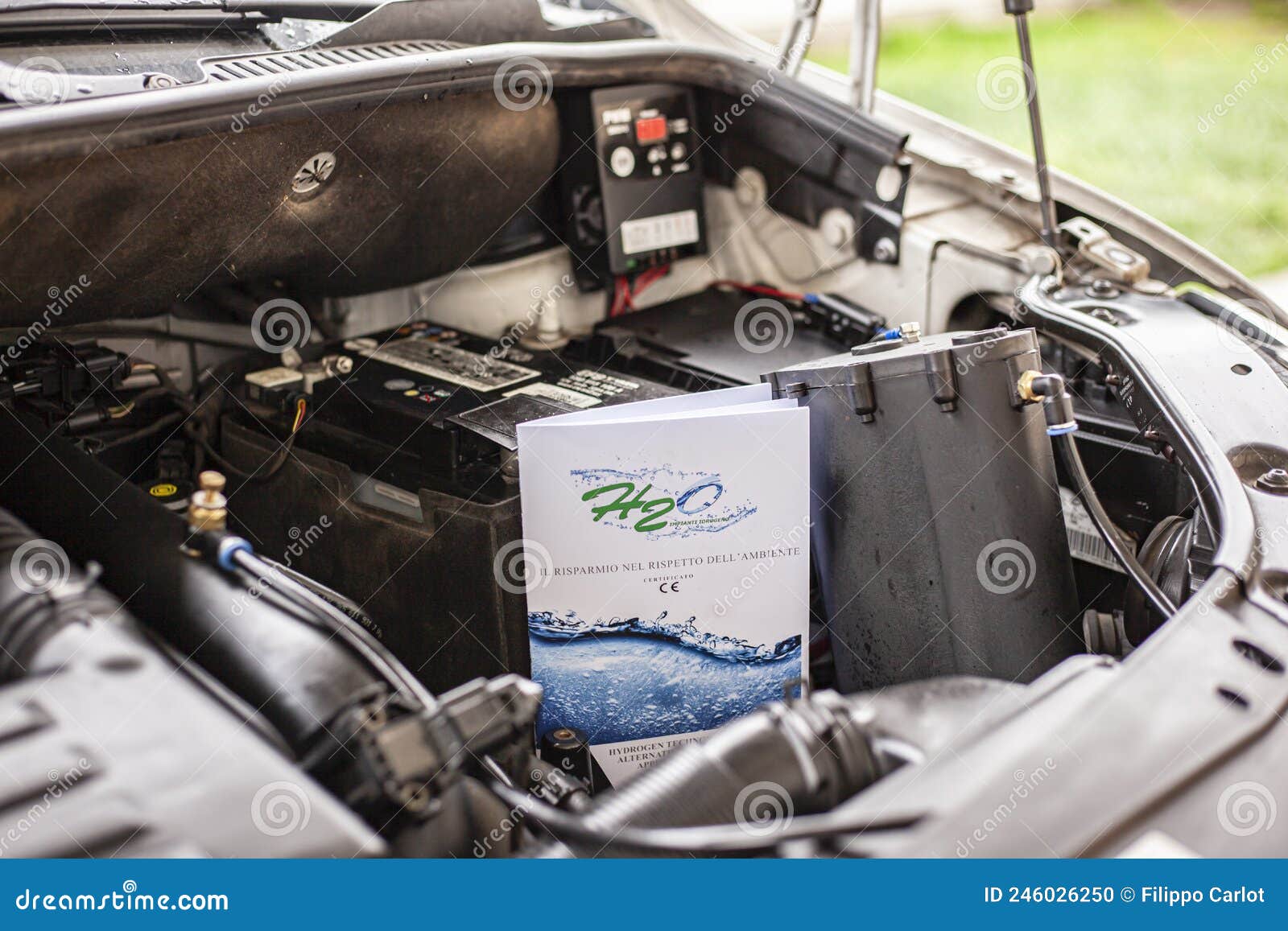 Car engine hydrogen system editorial image. Image of motorized - 246026250