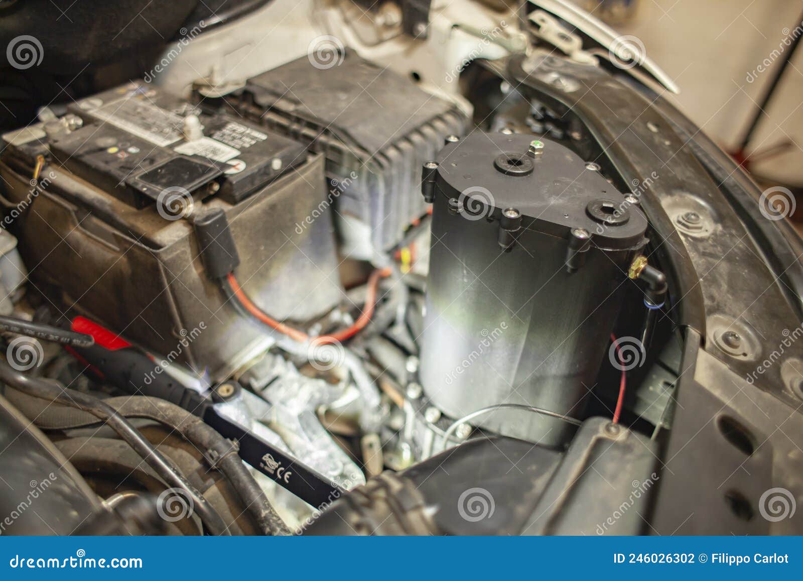 Car engine hydrogen system editorial photography. Image of futuristic ...