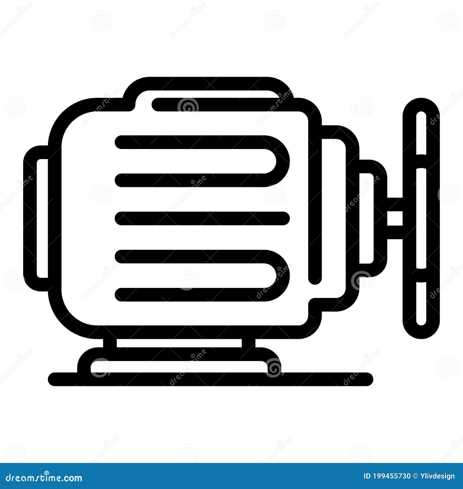 Car Engine Icon, Outline Style Stock Vector - Illustration of gear ...