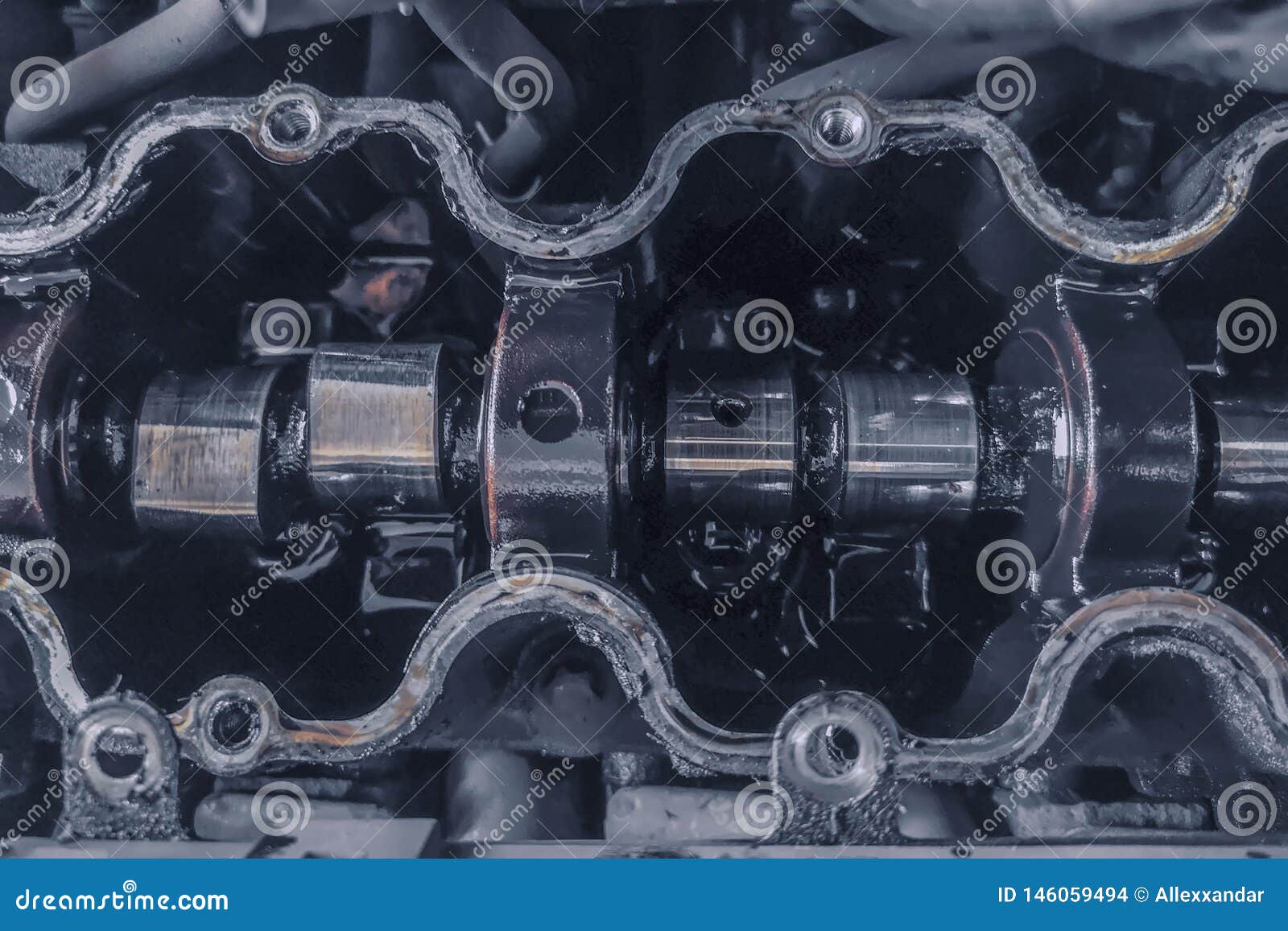 Car Engine Inside View Close Up, Top View of Engine Inside Stock Photo ...