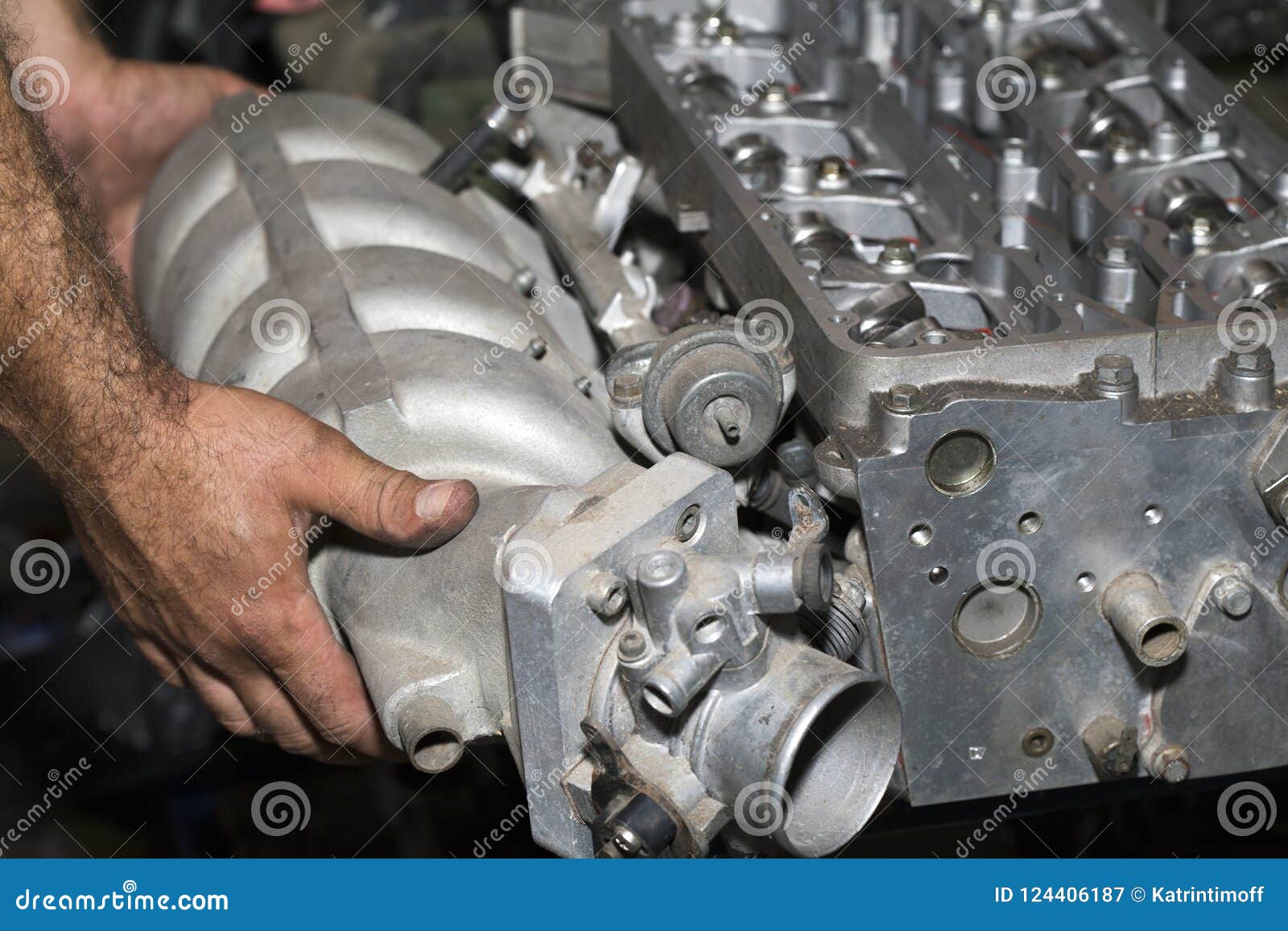 Car Engine Intake Side Receiver Stock Image - Image of engine, honda ...