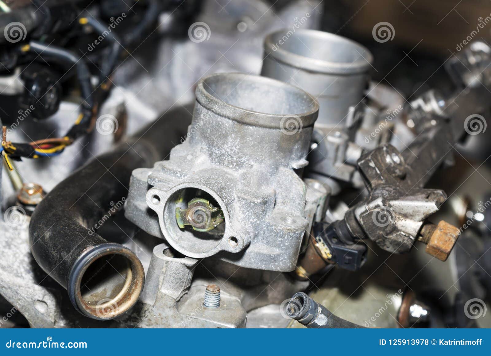 Car Engine Intake Side Receiver Stock Photo - Image of inside, industry ...