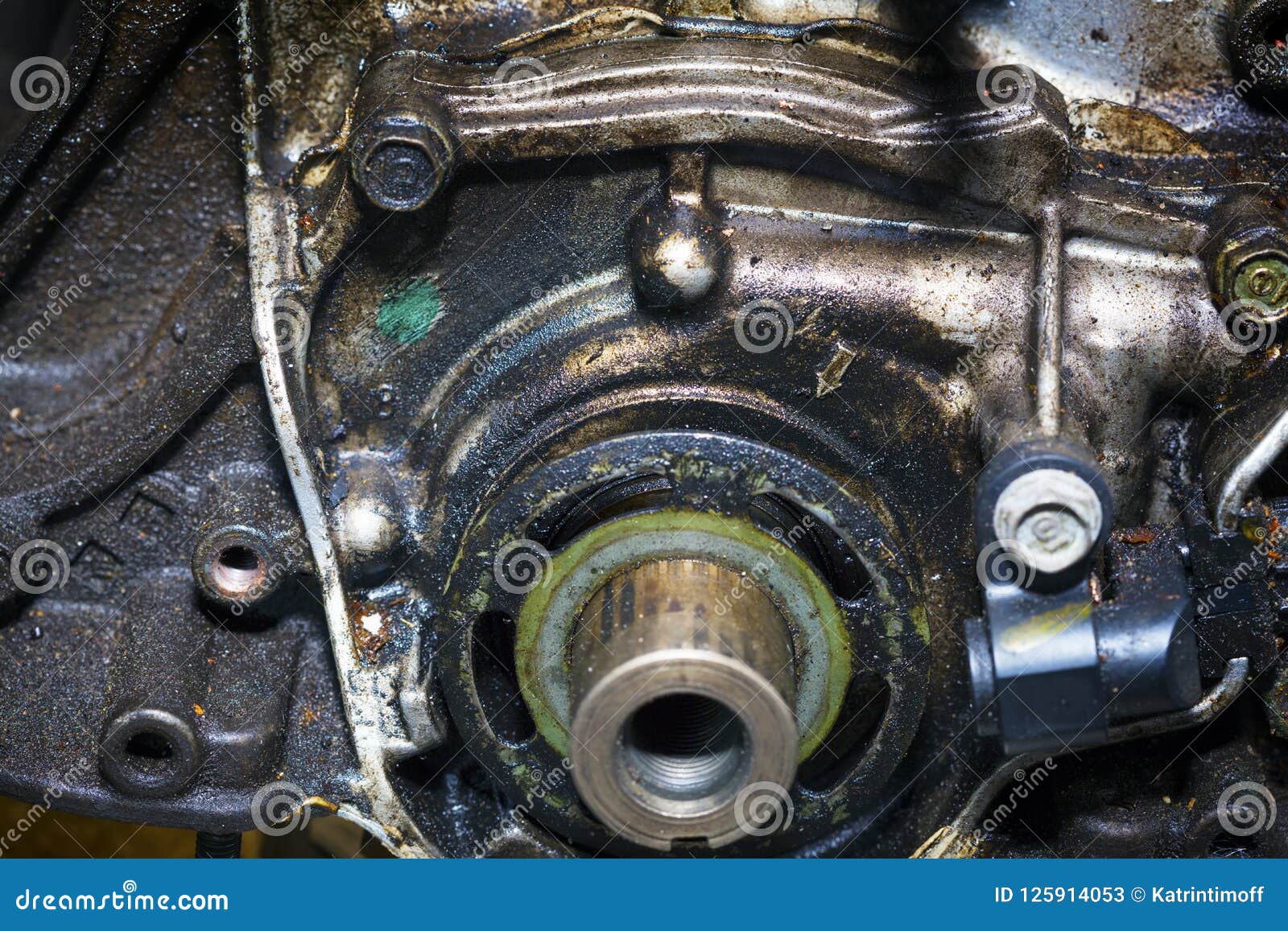Car Engine Intake Side Receiver Stock Image - Image of dark, valve ...