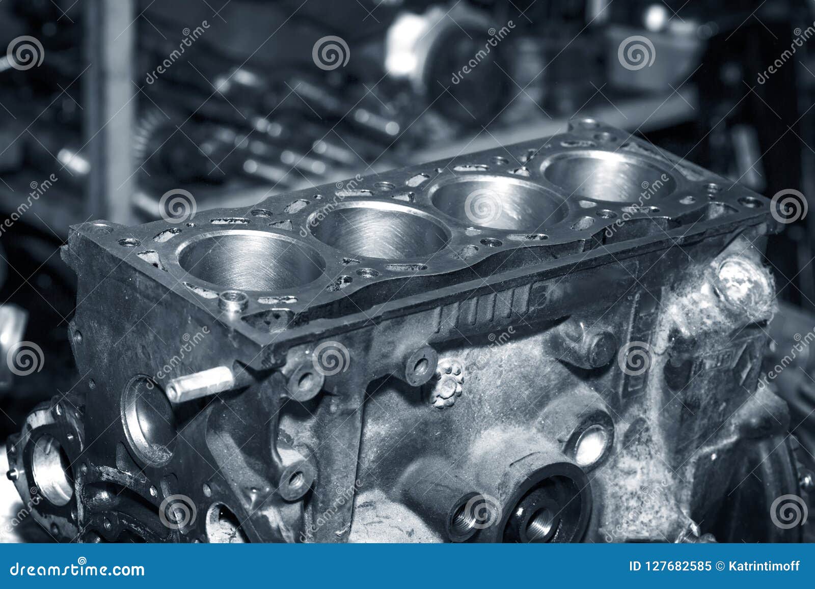 Car Engine Intake Side Receiver Stock Image - Image of automotive ...