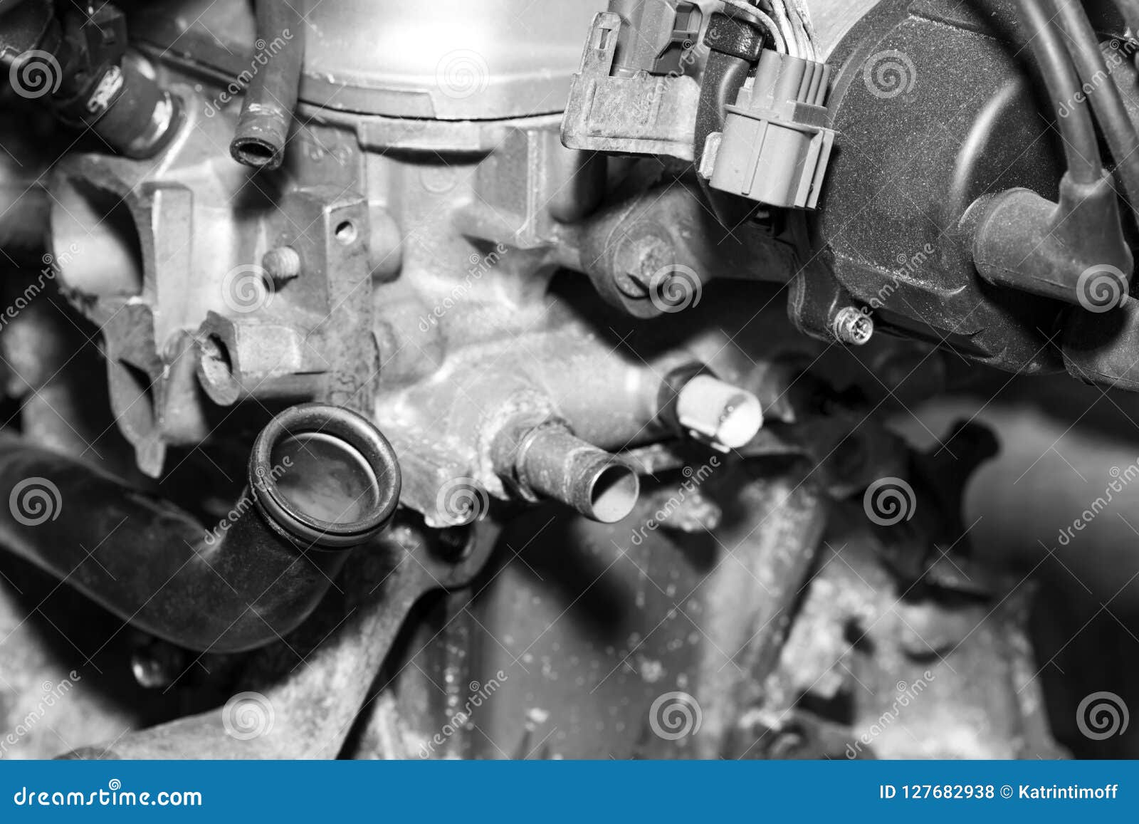 Car Engine Intake Side Receiver Stock Photo - Image of service ...