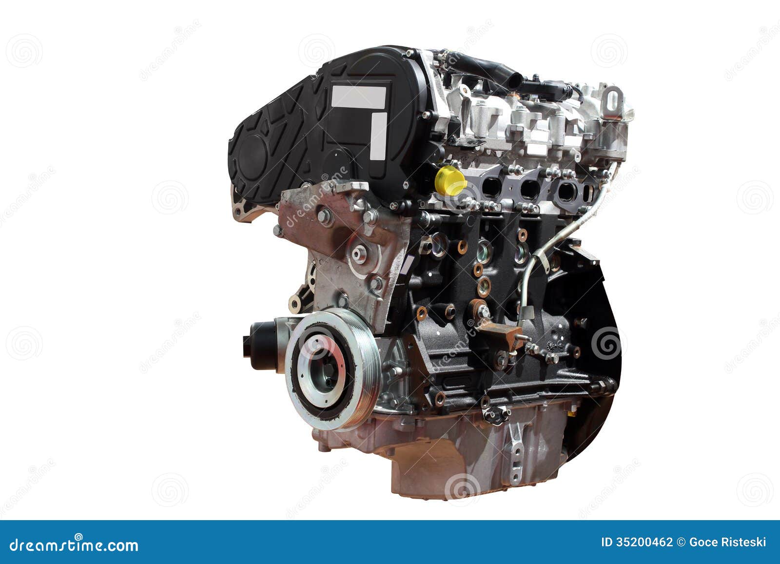 Car Engine Isolated on White Background Stock Photo - Image of ...