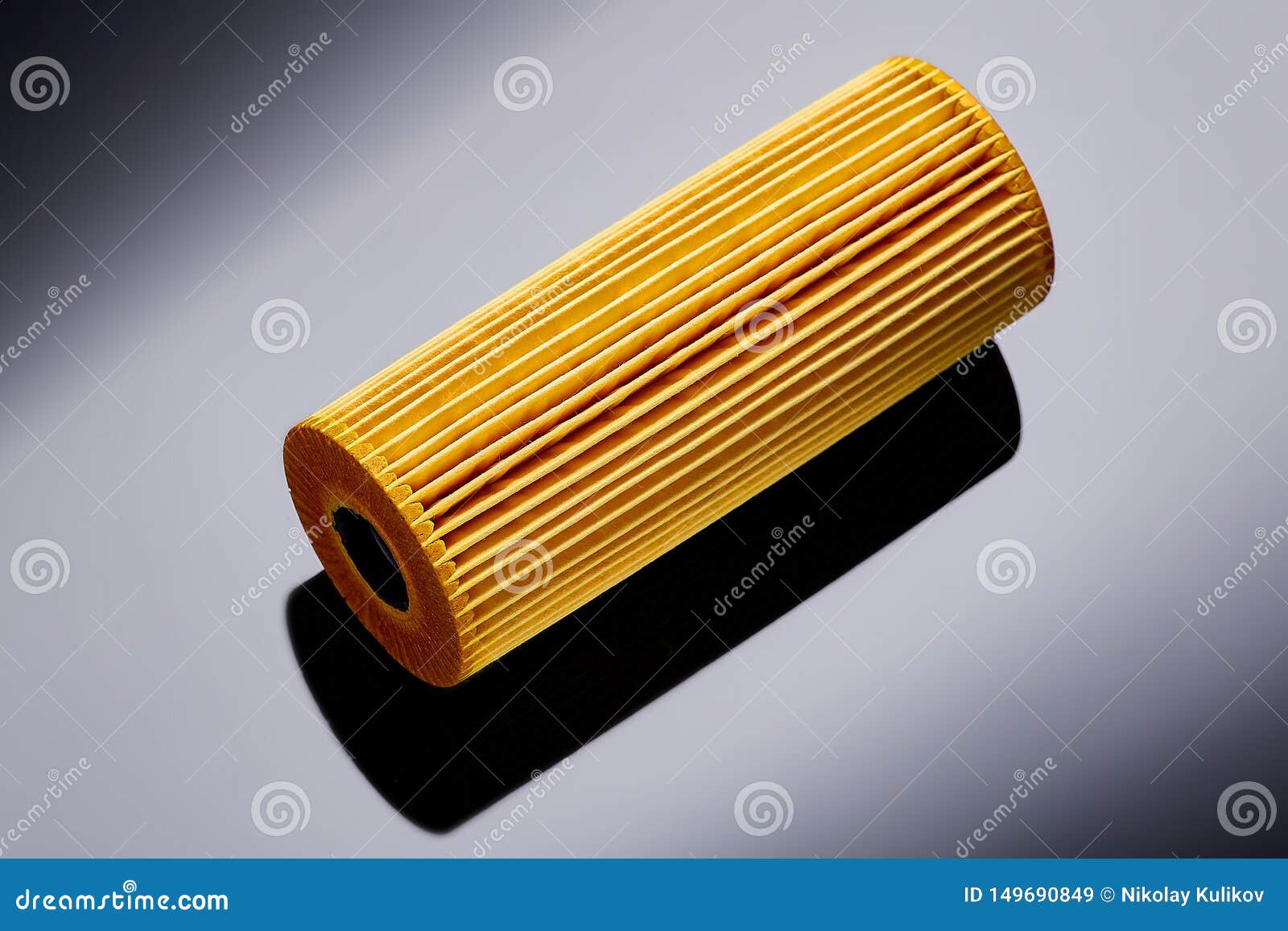Car Engine Oil Filter on Dark Background Stock Image - Image of ...