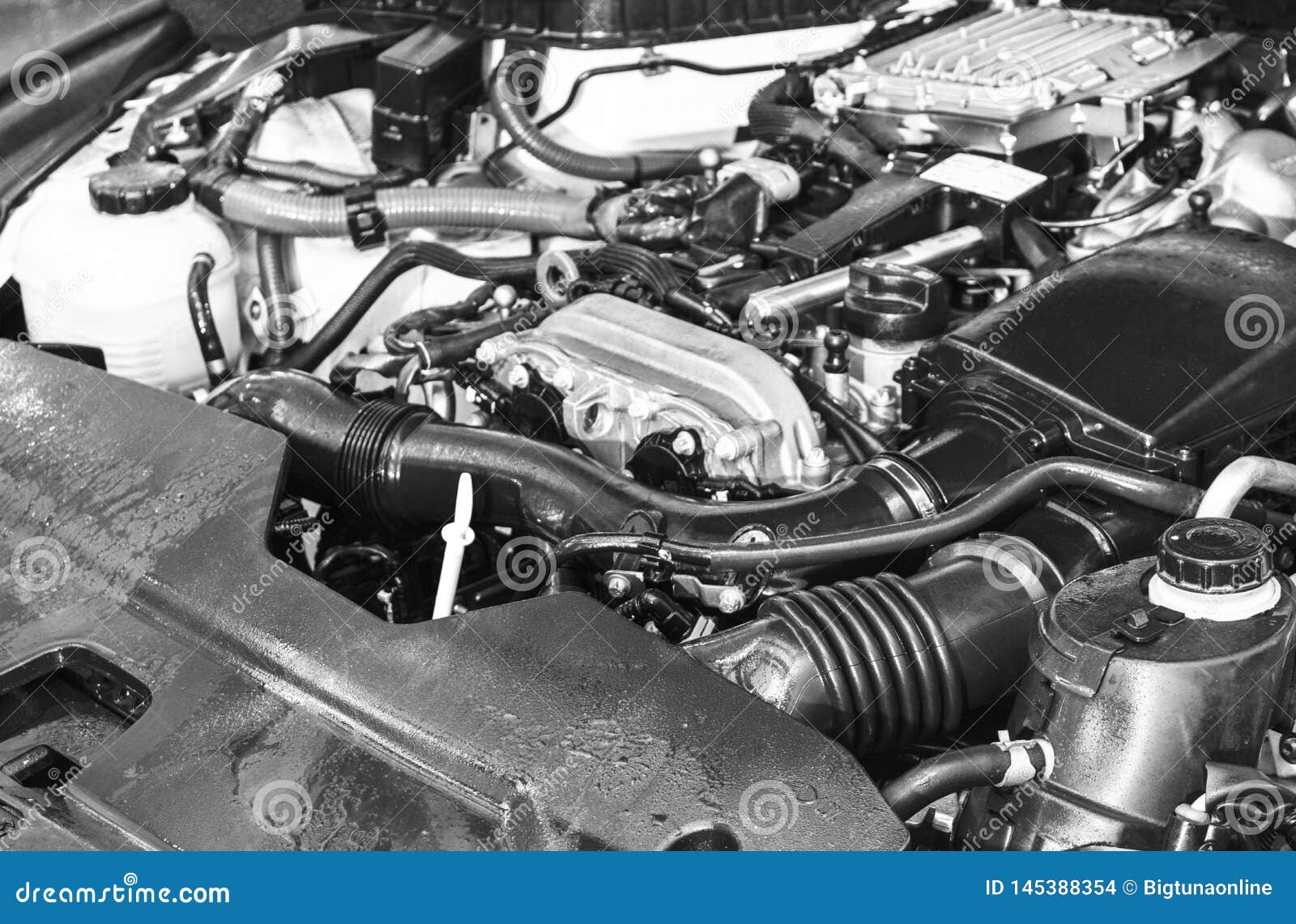 Car Engine. Car Engine Part. Close-up Image of an Internal Combustion ...