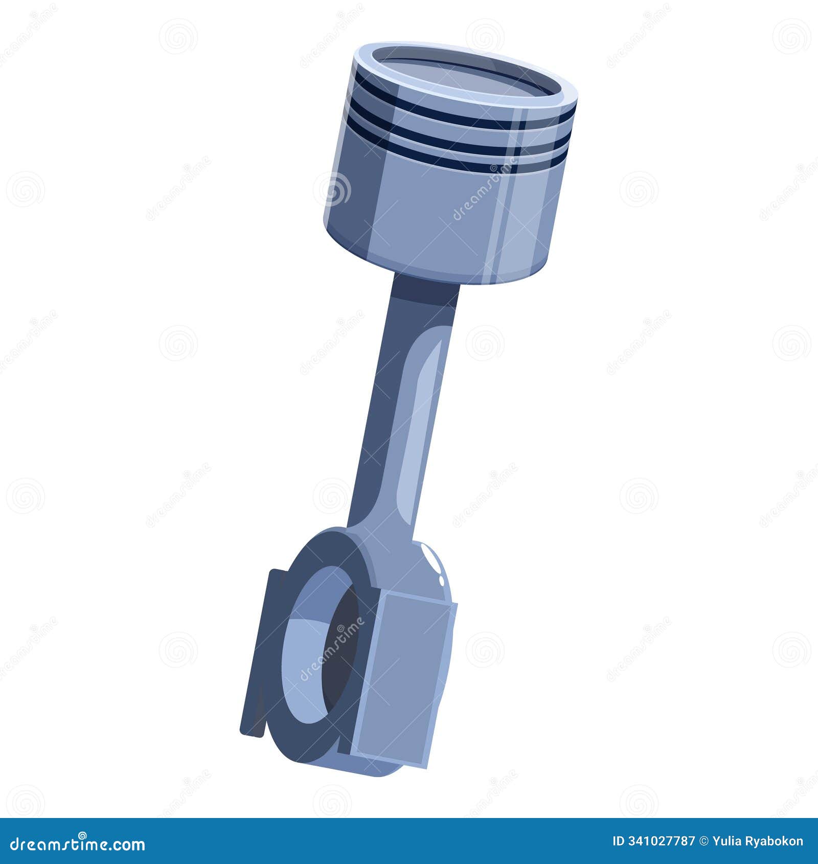 Car Engine Piston Providing Power for Movement Stock Vector ...