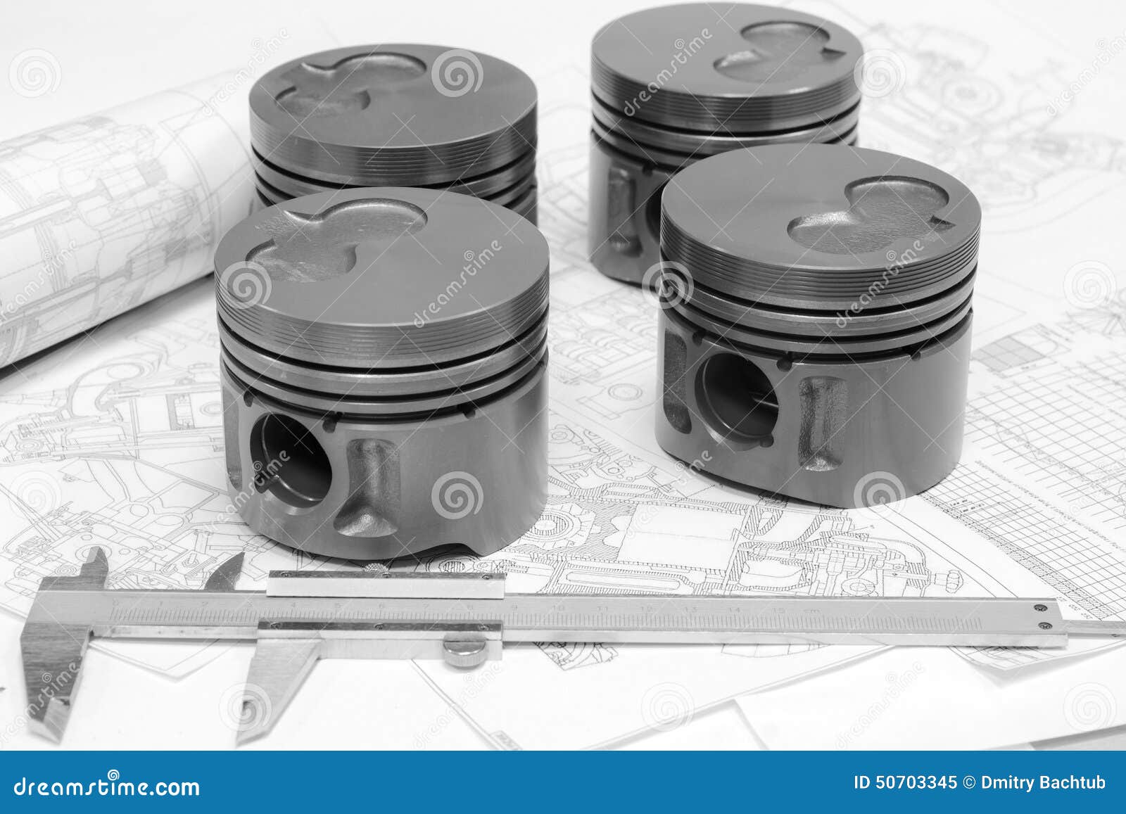 Car engine pistons stock image. Image of alloy, piston - 50703345