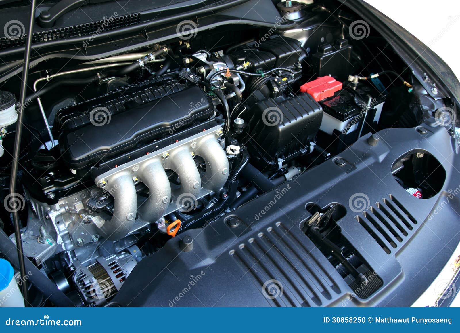 Car engine stock photo. Image of gasoline, mechanical - 30858250