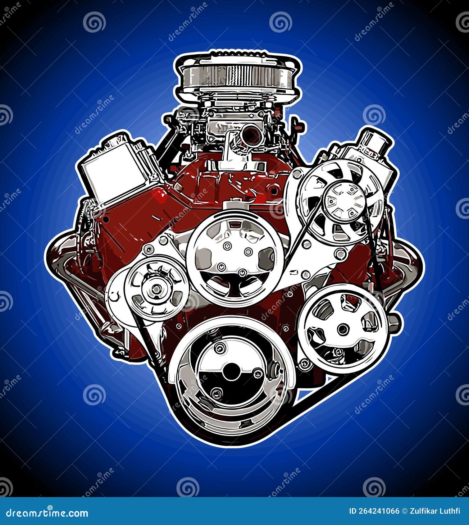 Car engine racing stock vector. Illustration of graphic - 264241066