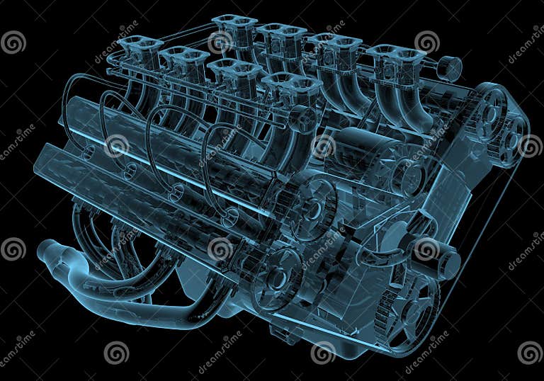 Car engine stock illustration. Illustration of machine - 40204901