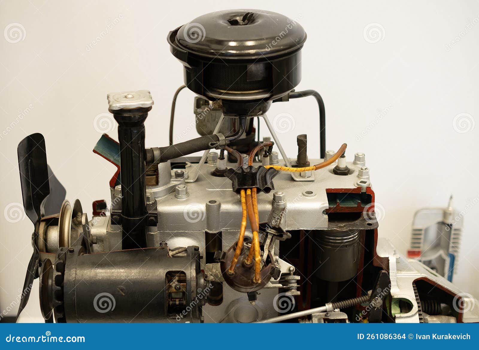 A Car Engine Removed from the Car. Real Photo Stock Photo - Image of ...