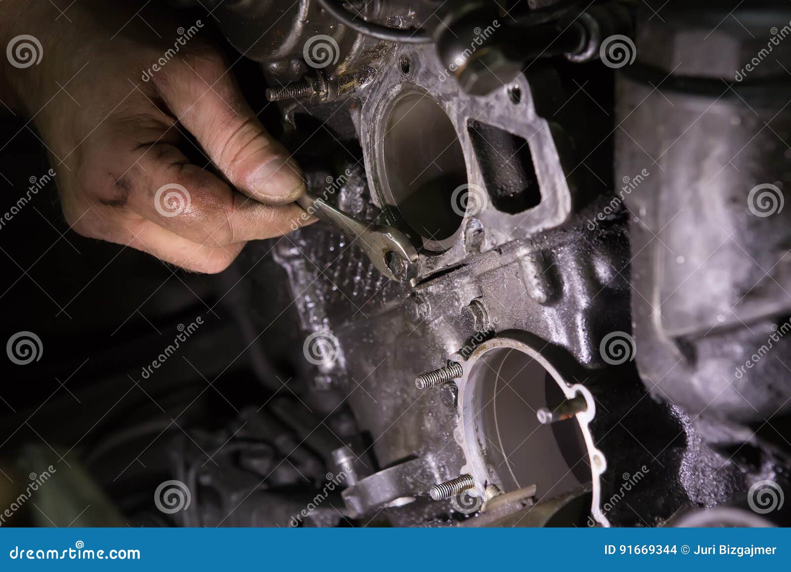 Car engine repair stock photo. Image of labor, filler - 91669344