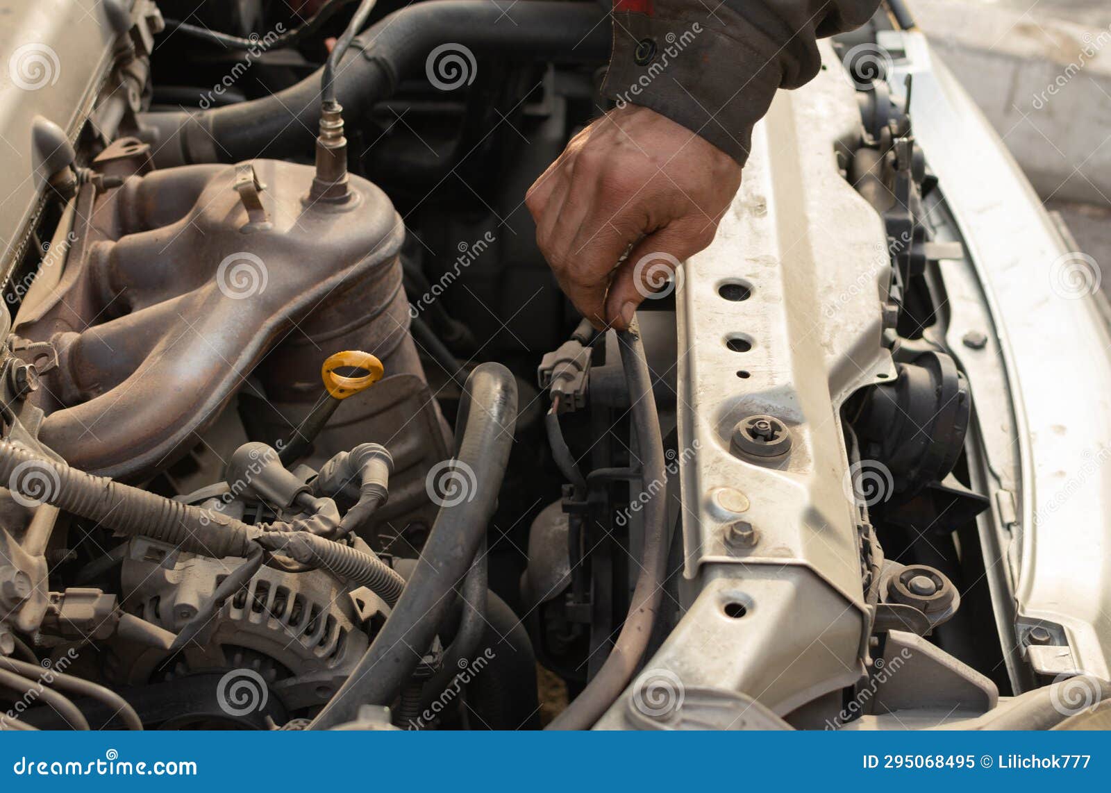 Car Engine Repair, Engine Design Stock Image - Image of hood, motor ...