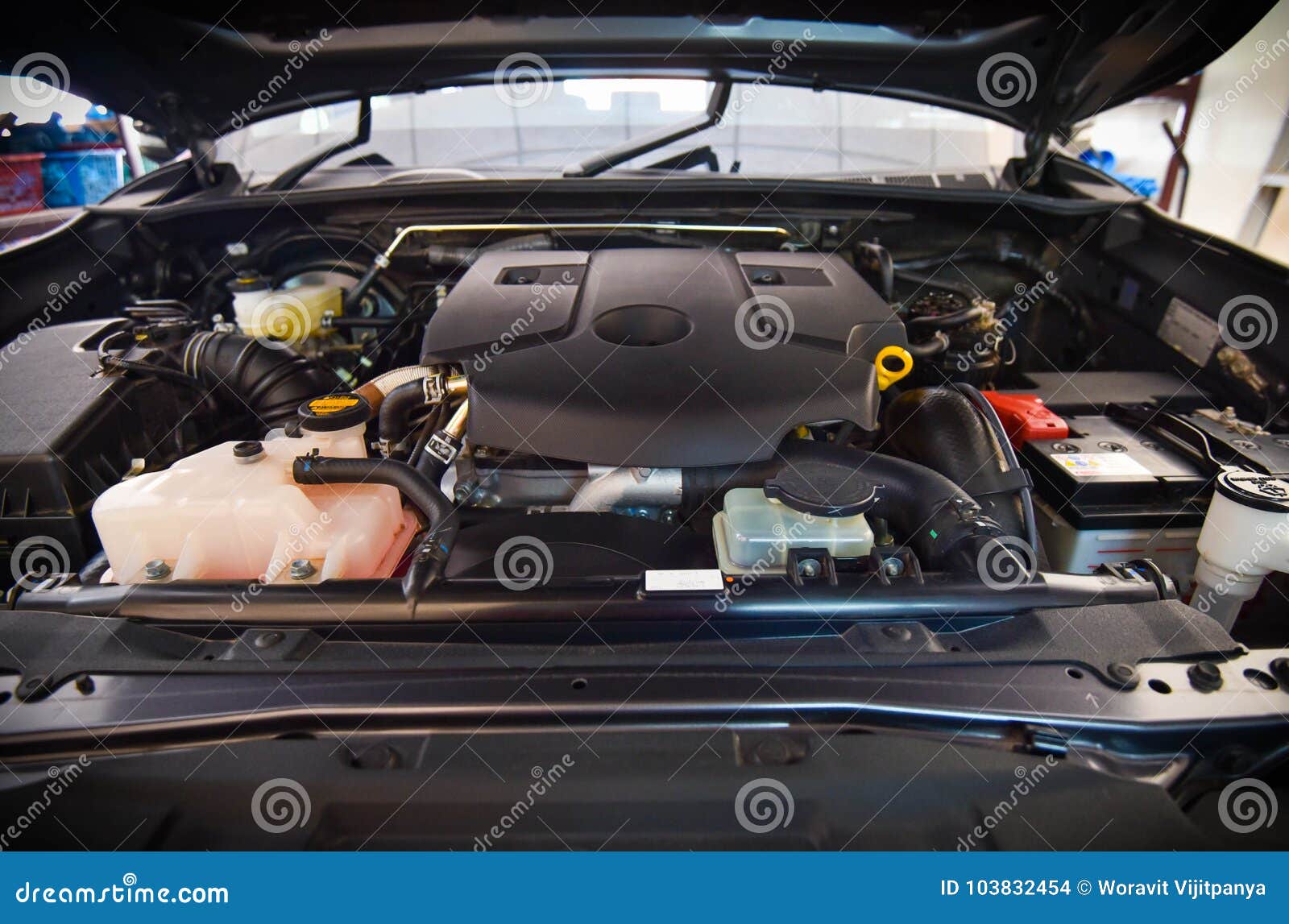 Car engine room stock photo. Image of energy, generator - 103832454