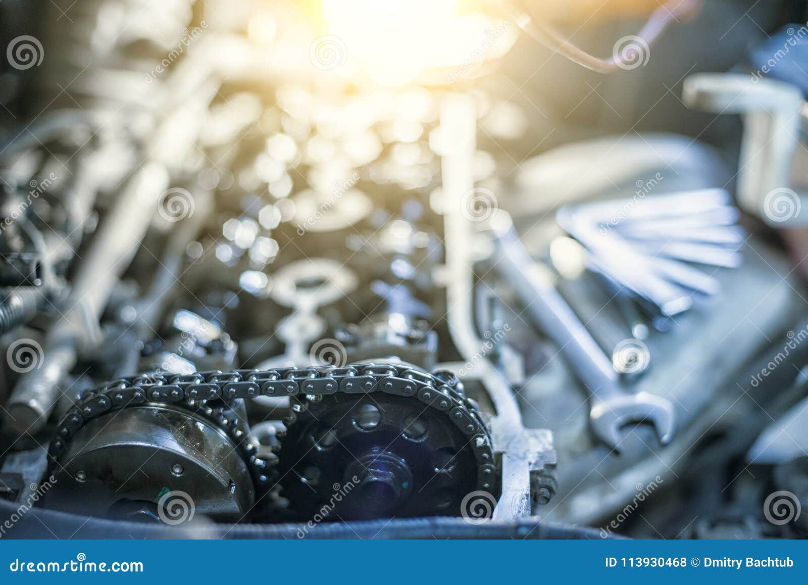 Car Engine with Shallow Depth of Field Stock Photo - Image of ...