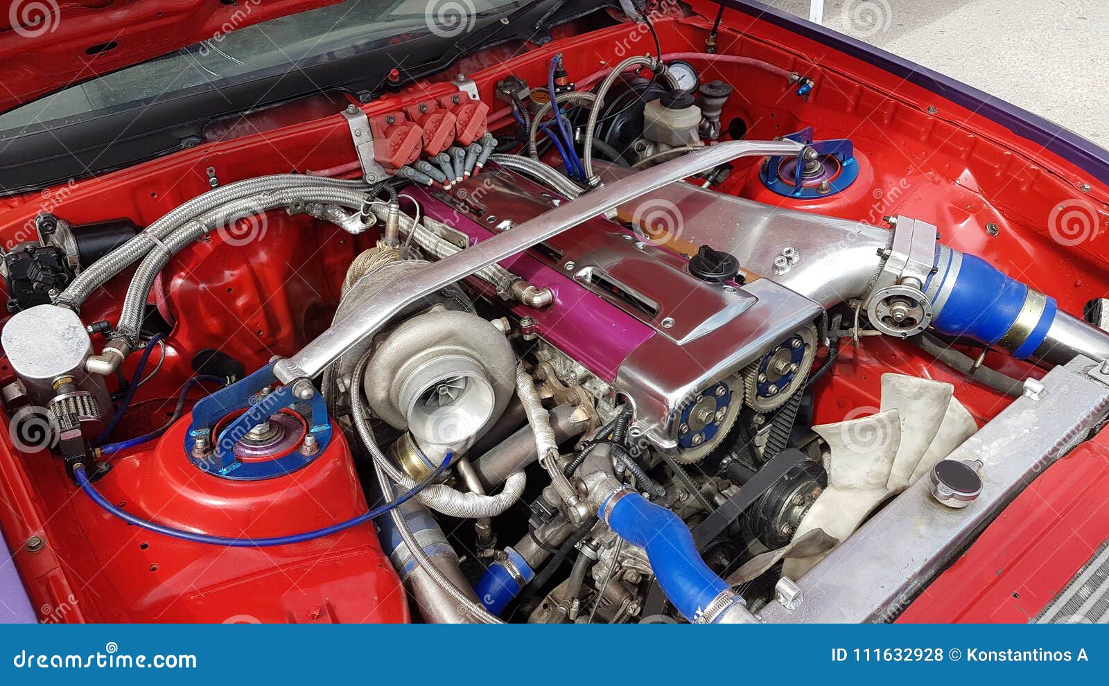 Car Engine from Sport Car Open New Details Stock Photo - Image of ...