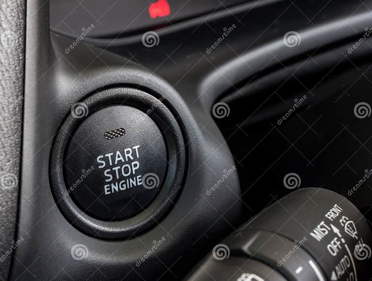 Car engine start button 1 stock photo. Image of control - 44800814