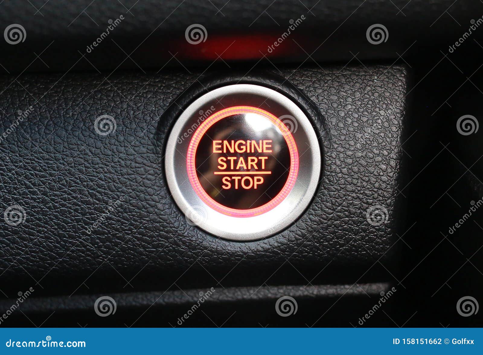 A Car Engine Start-stop Button Stock Photo - Image of electronic, focus ...