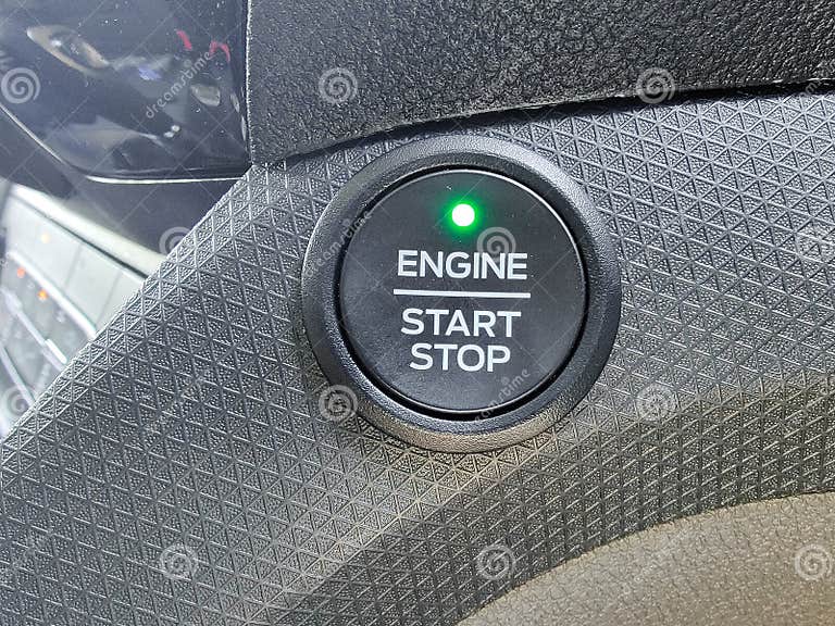 Car Engine Start Stop Button Stock Photo - Image of motor, design ...