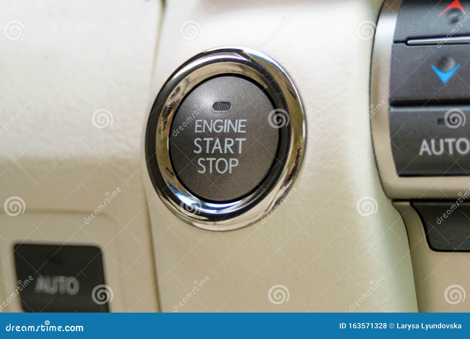 Car Engine Start and Stop Button Luxury Class Stock Photo - Image of ...