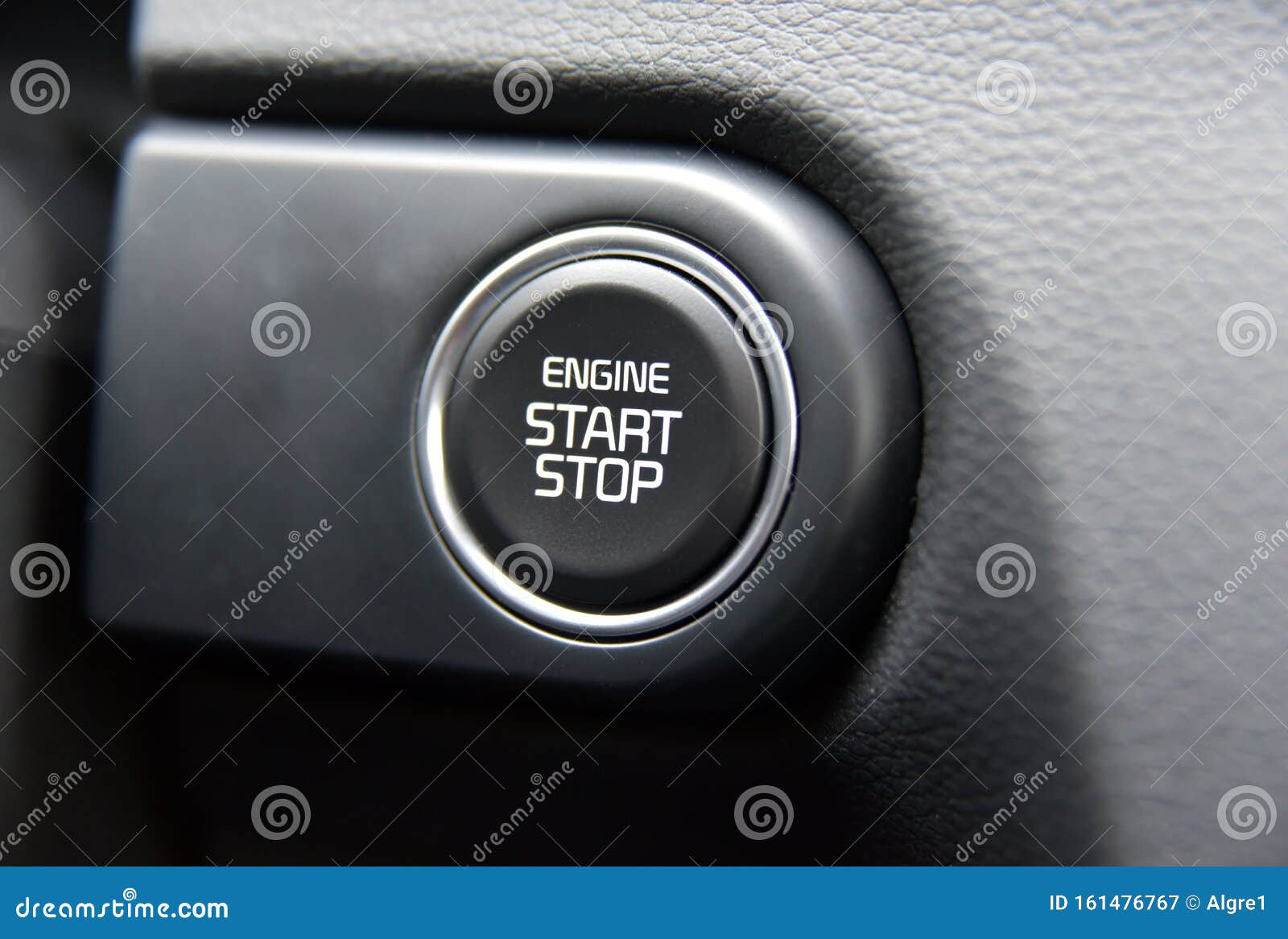 Car Engine Start and Stop Button Stock Image - Image of activate ...
