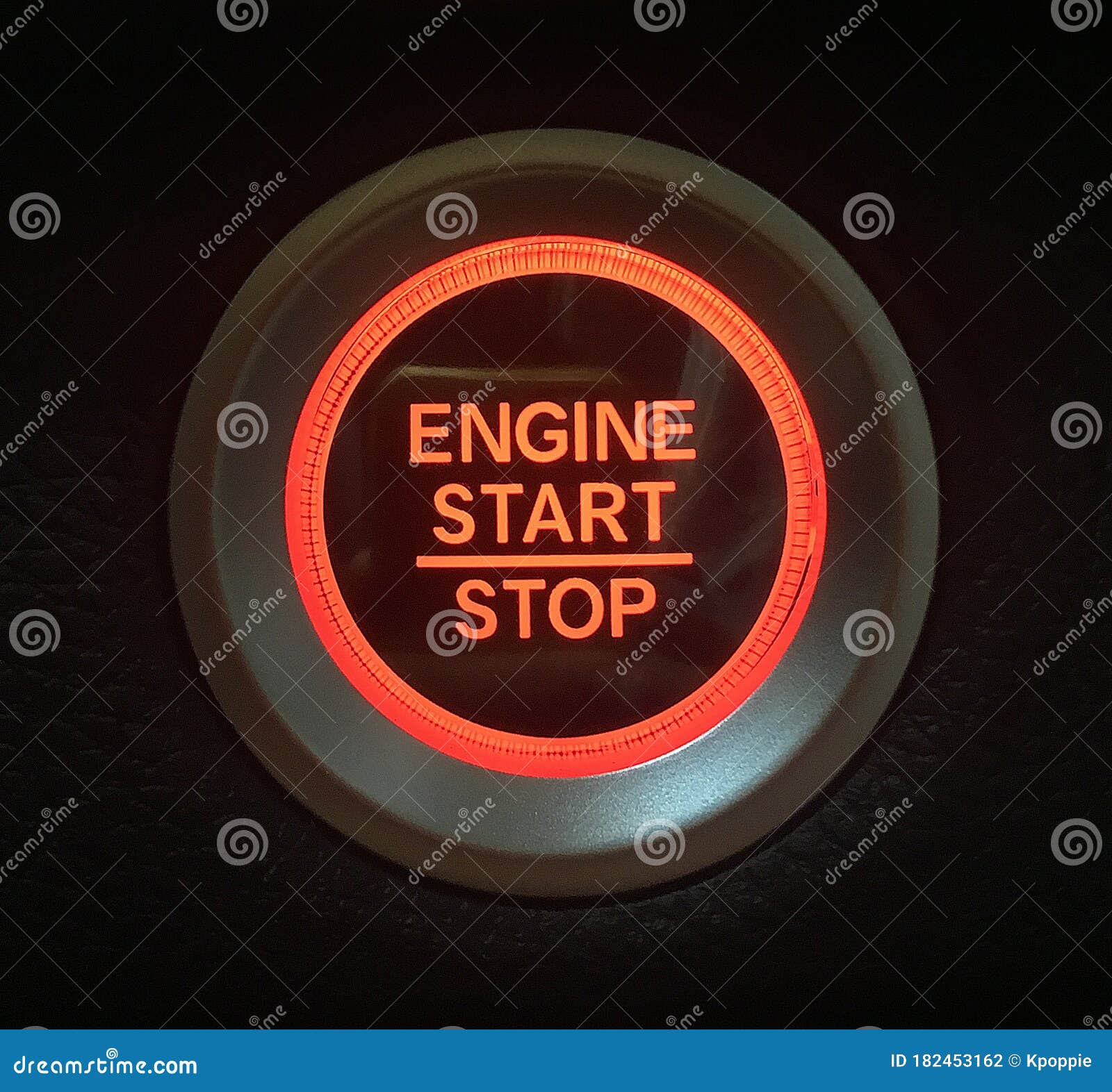 Car Engine Start, Engine Stop Button Stock Photo - Image of light ...