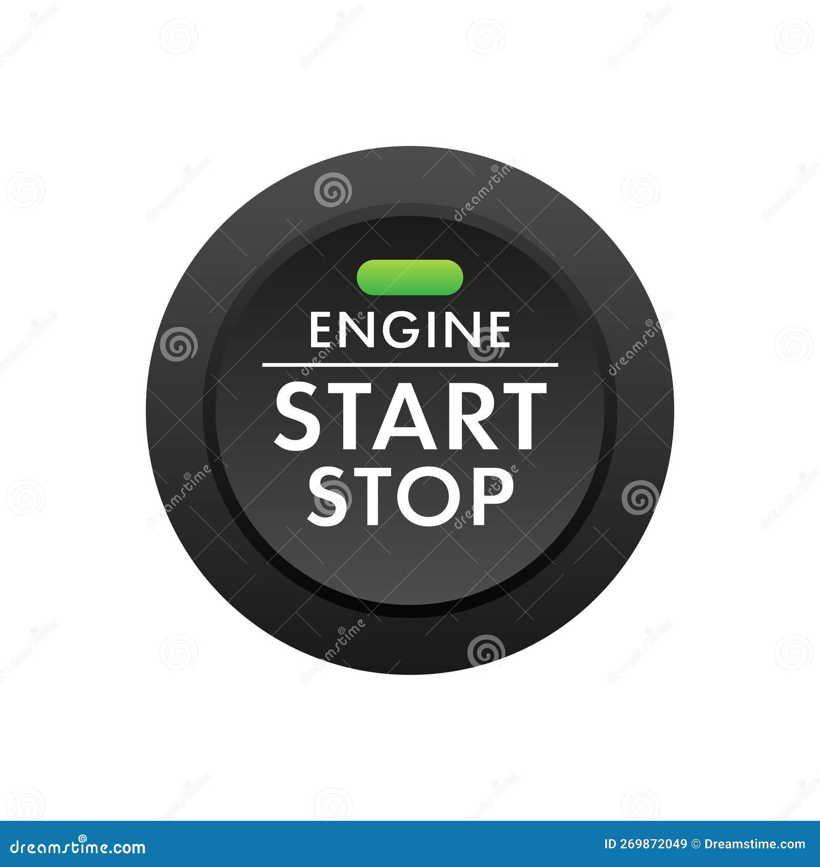 Car Engine Start Stop Button. Starting and Stopping Switch for Motor ...