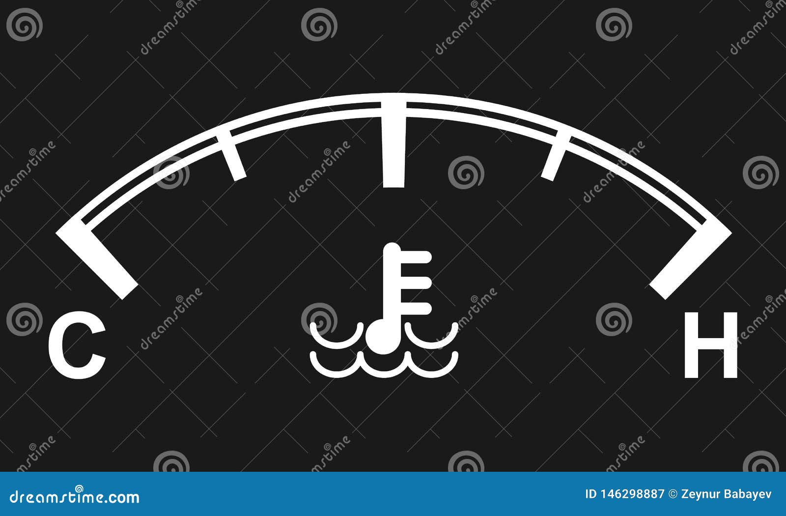 Car Engine Temperature Gauge. Hot and Cold Symbols. Vector Illustration ... Car Engine Temperature Gauge. Hot and Cold Symbols. Vector Illustration ...