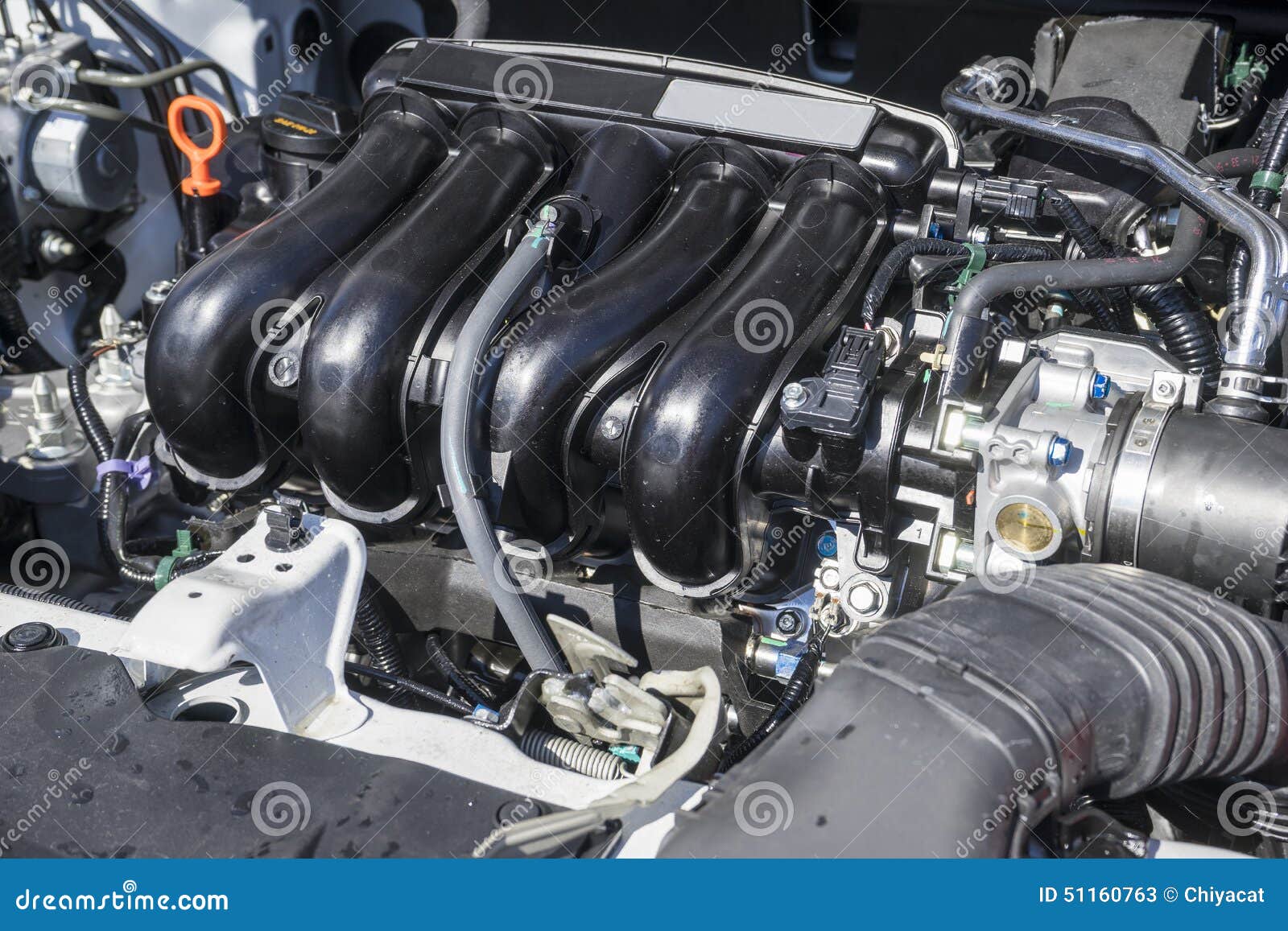 Car Engine Under the Hood #2 Stock Image - Image of hood, cable: 51160763