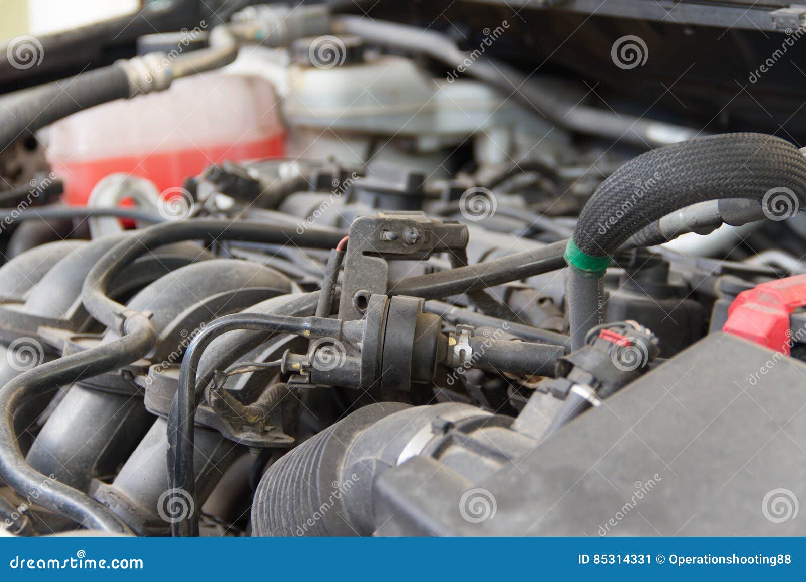 Car engine under stock image. Image of power, inside - 85314331